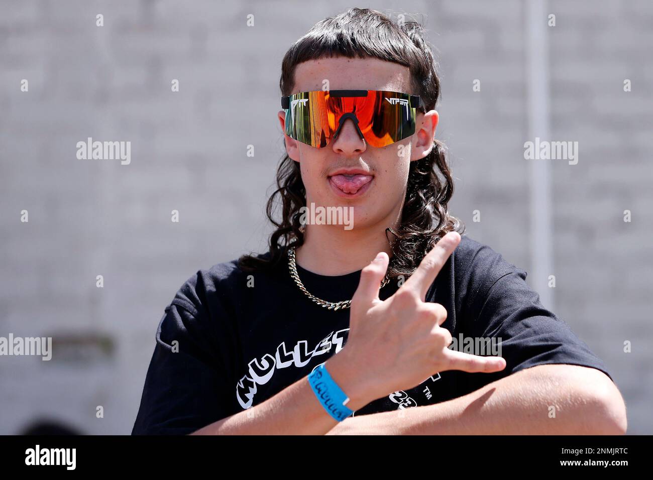 14 yr old Cody Bates during Mulletfest, a special event designed to ...