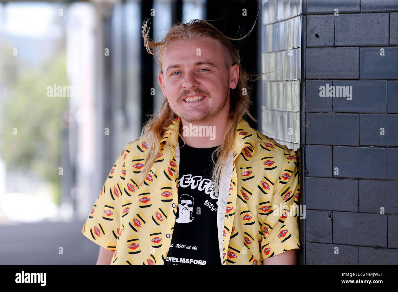 Ian Johnson of Kurri wearing a Vegemite safari suit during Mulletfest ...