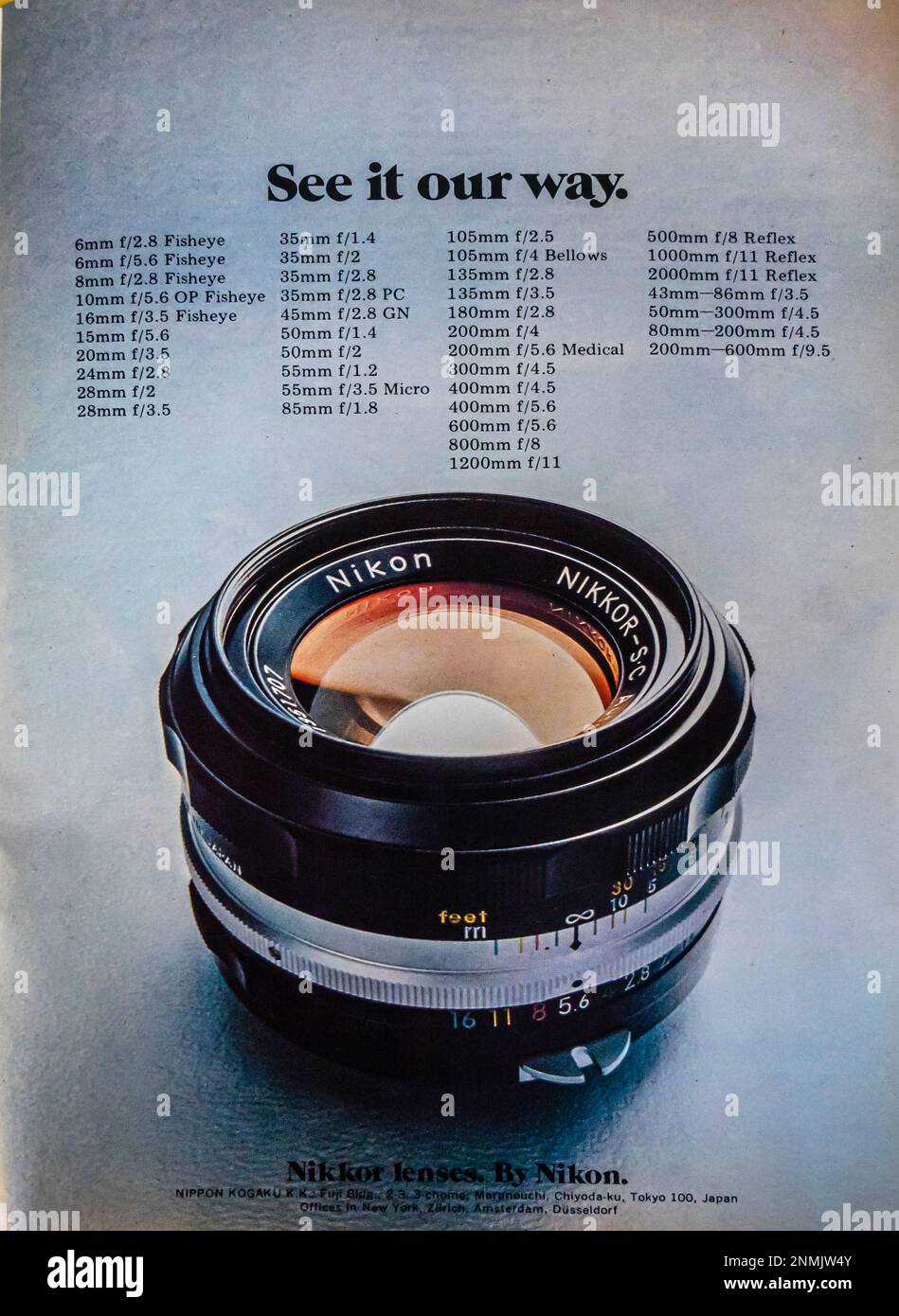 Nikkor advert hi-res stock photography and images - Alamy