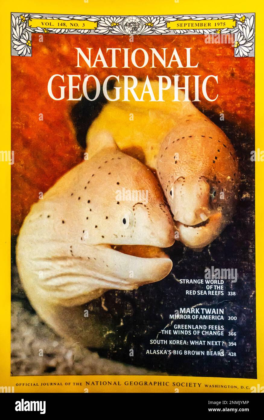 National Geographic magazine cover September 1975 Stock Photo - Alamy