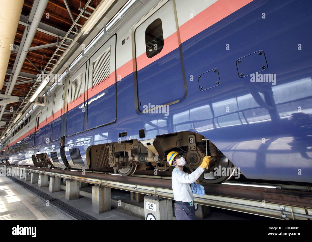 East Japan Railway Co. opens the iconic double-decker bullet train E4 ...