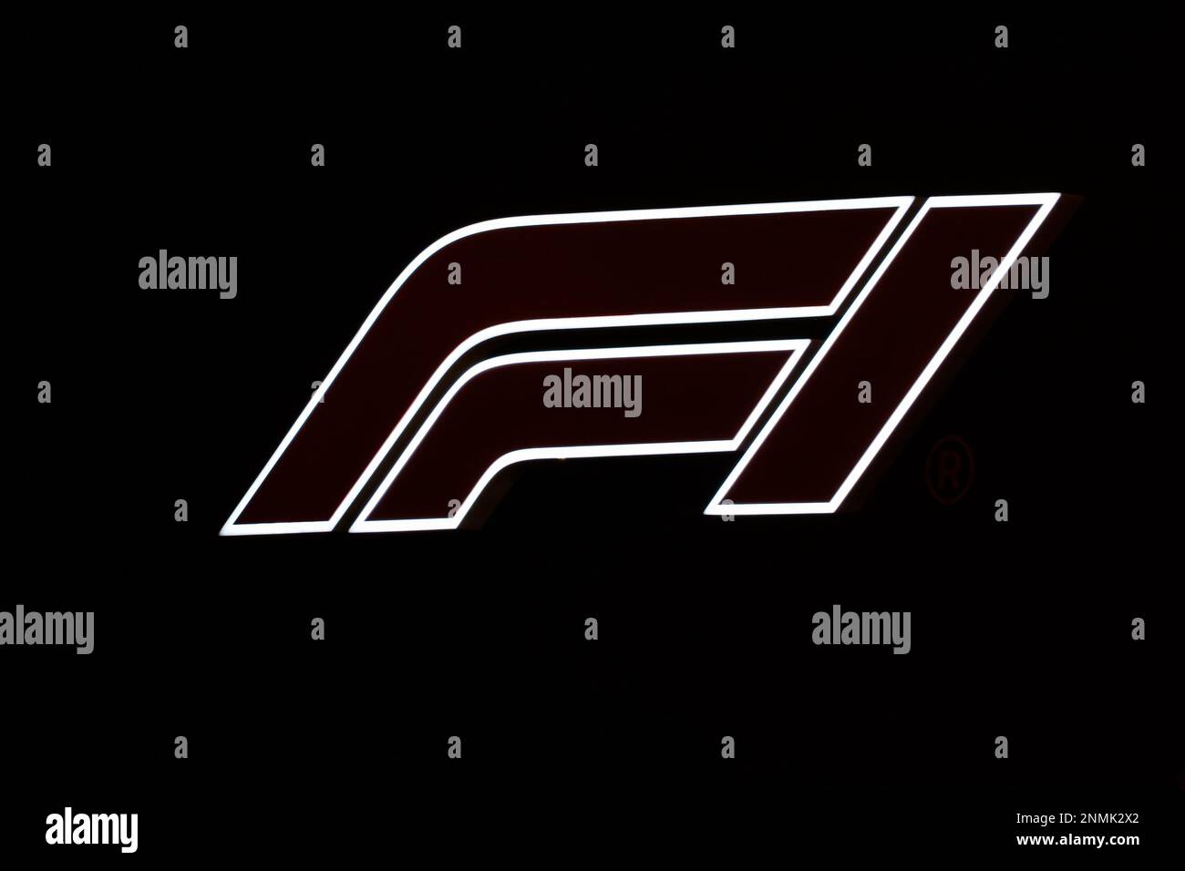 February 24, 2023, Rome, Bahrain: F1 logo during the Formula 1 Aramco ...