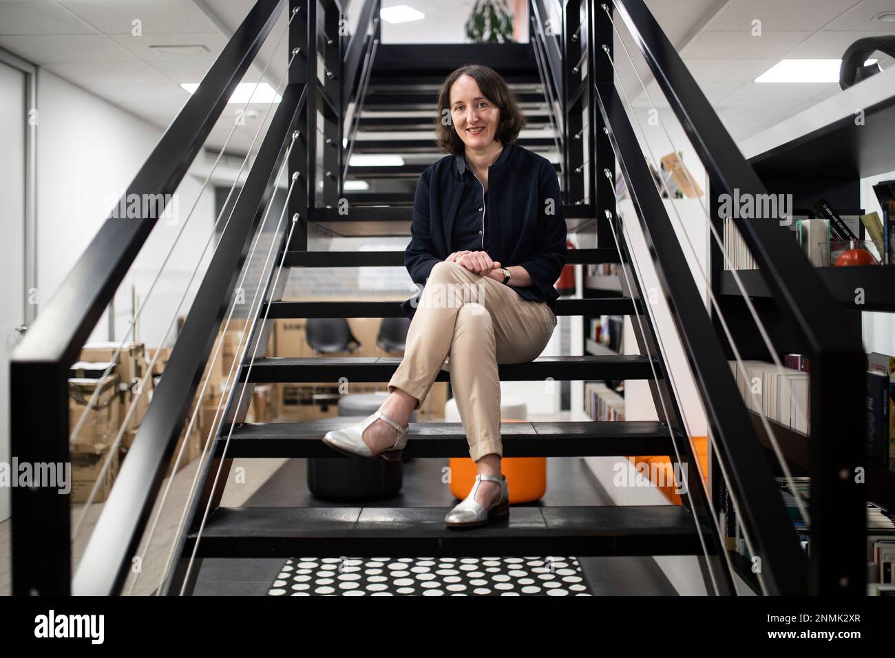 Historian Catherine Fletcher poses after an interview with Europa Press for her book 'Beauty and ...