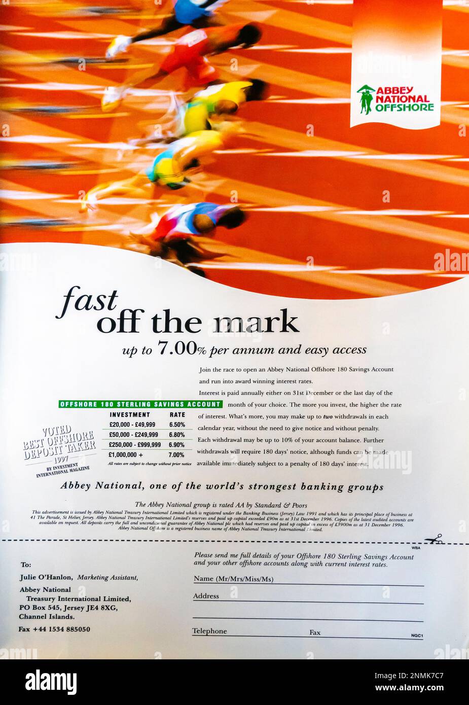 Abbey national offshore advert in a Natgeo magazine, September 1997 ...