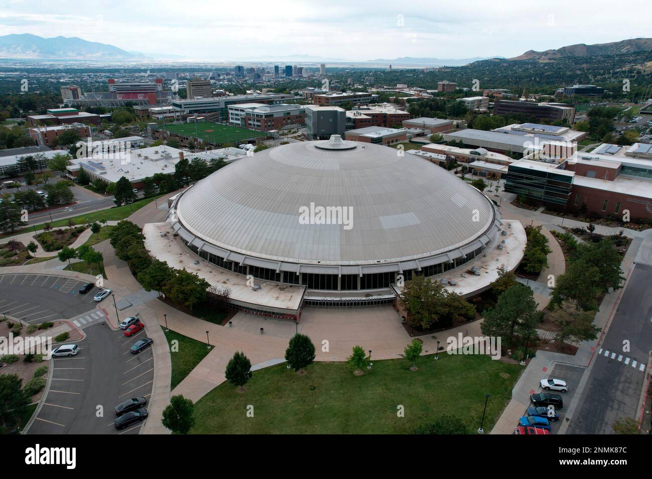 A general view of the Jon M. Huntsman Center on the campus of the ...