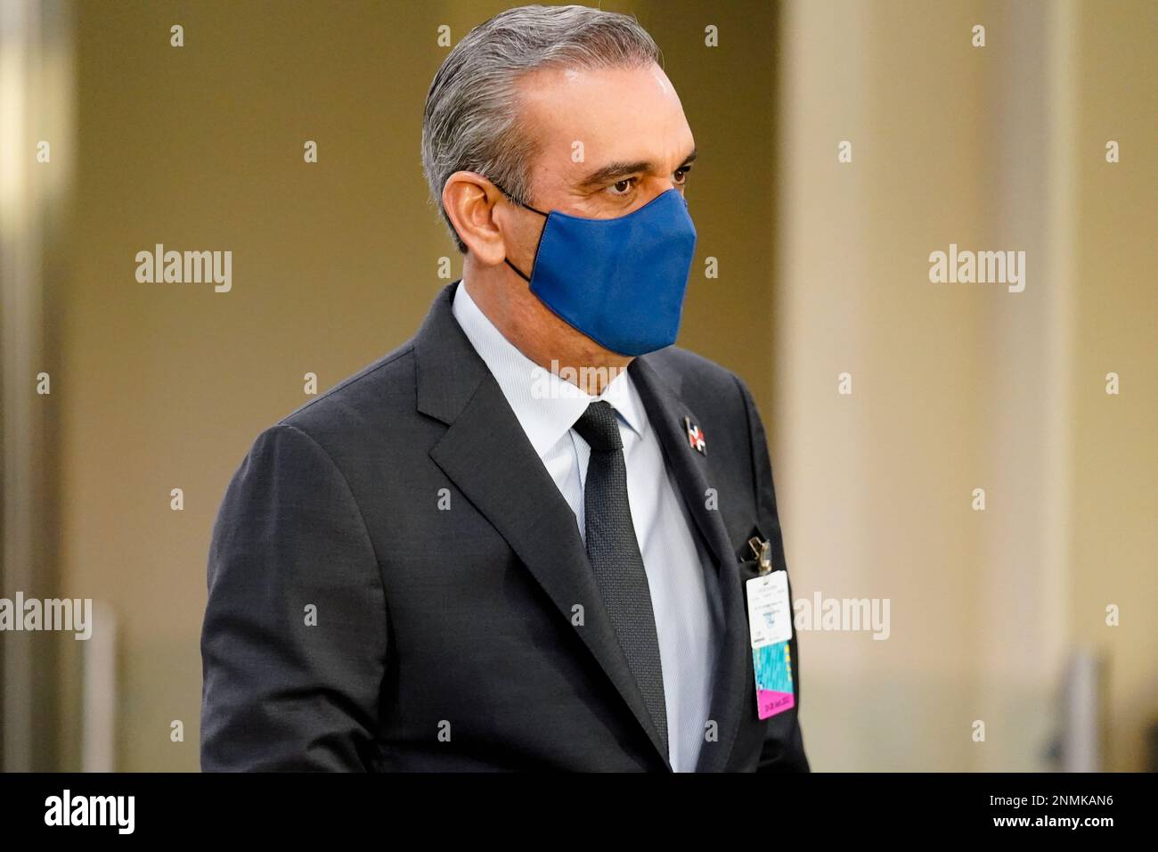 Luis Abinader, president of the Dominican Republic, arrives at United ...