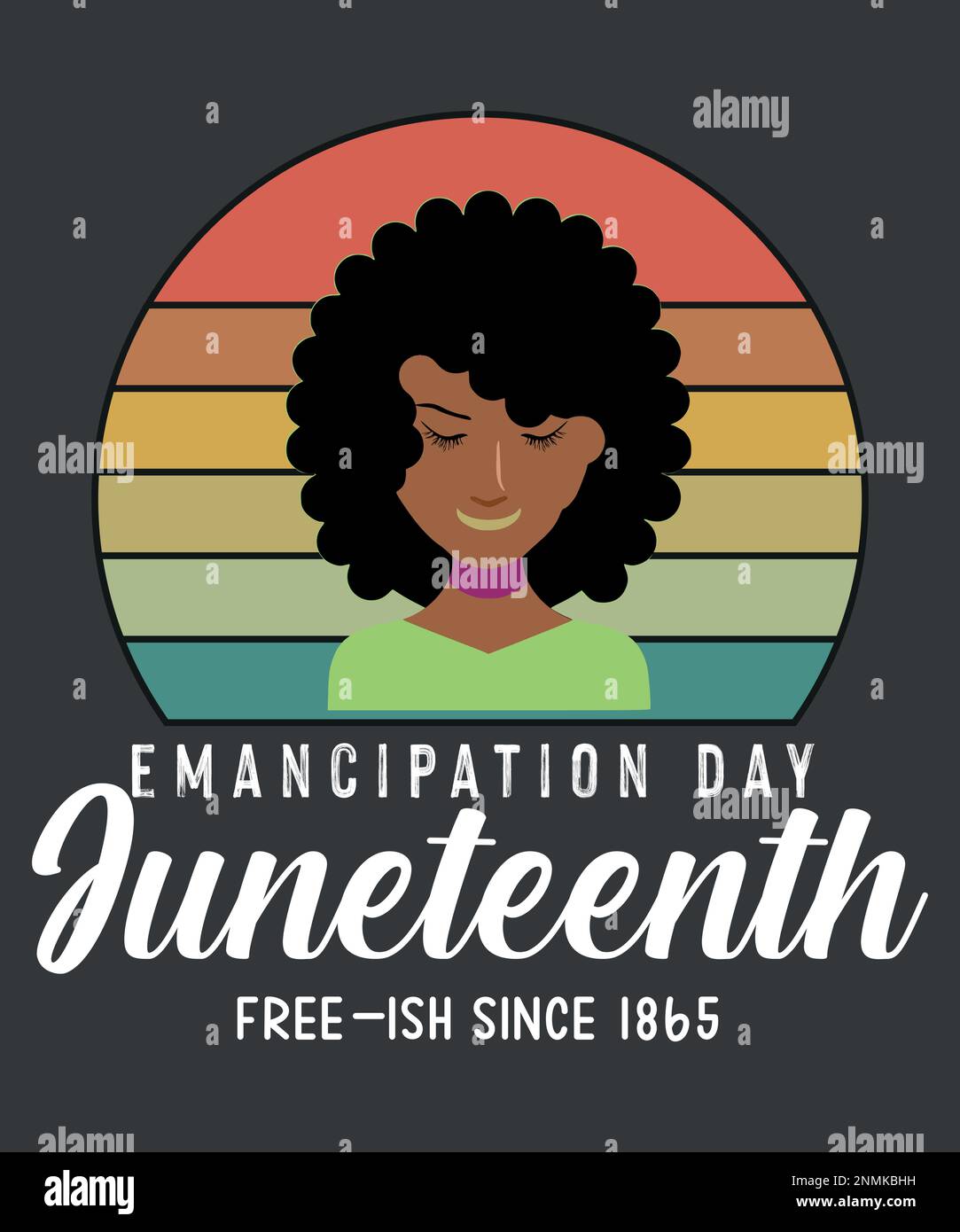 Emancipation day juneteenth free-ish 1865 t shirt design vector ...