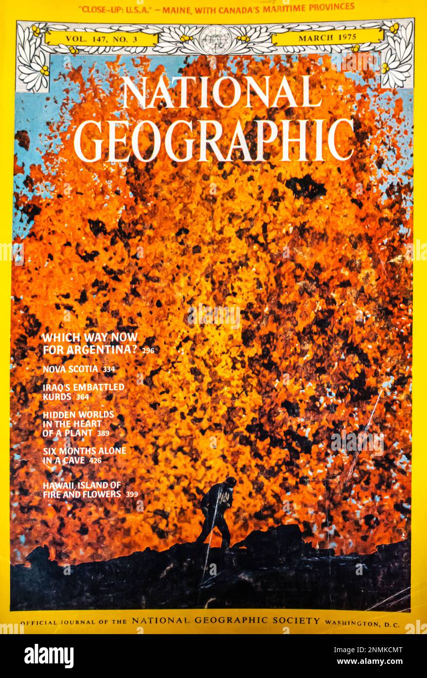National Geographic magazine cover March 1975 Stock Photo - Alamy