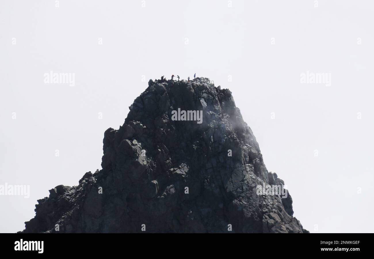 An aerial photo shows 3,180-metre-high Mount Yari, one of the 100 ...