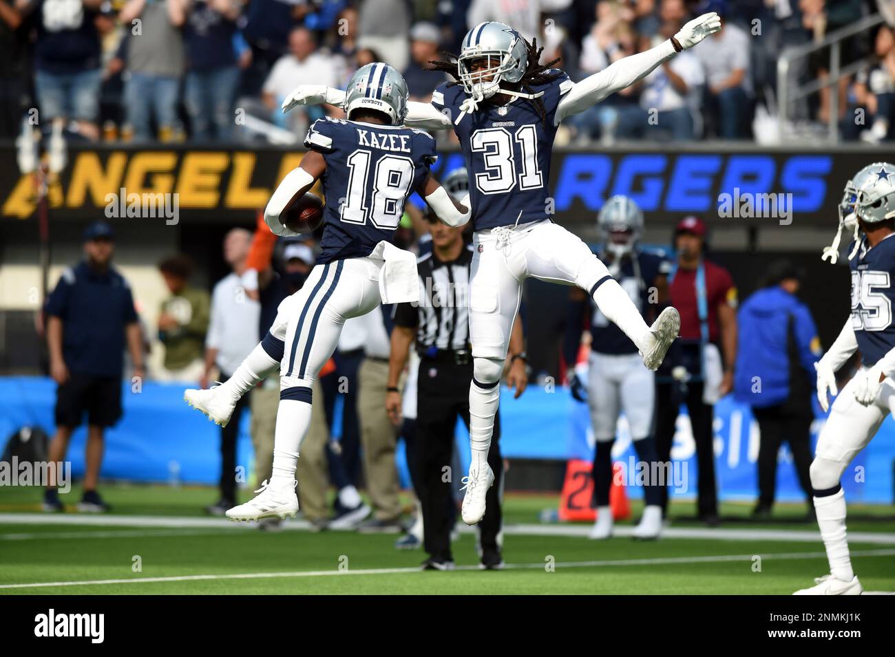 INGLEWOOD, CA - SEPTEMBER 19: Dallas Cowboys Safety Damontae Kazee (18 ...