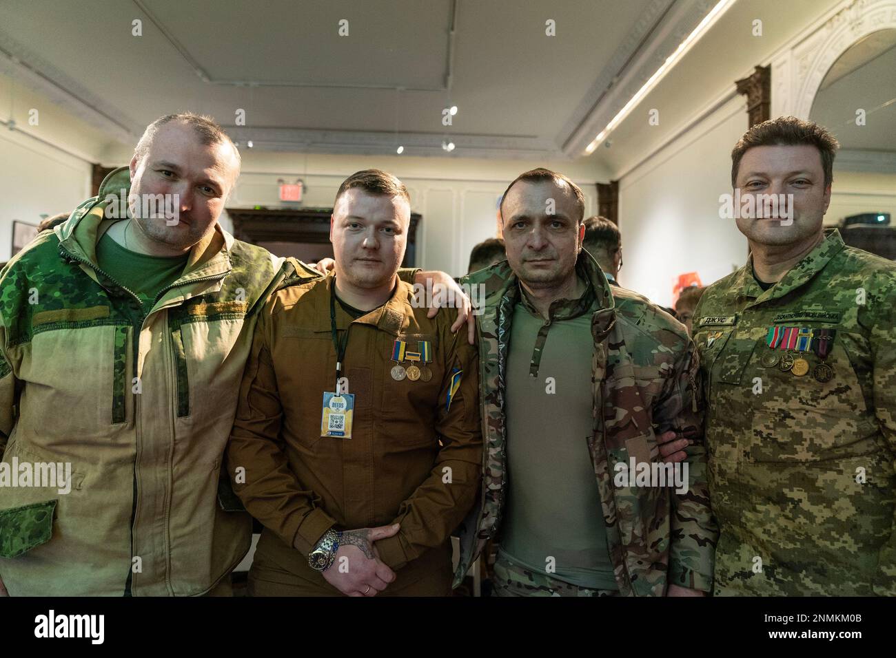 New York, USA. 25th Feb, 2023. Ukrainian wounded soldiers Oleksii ...