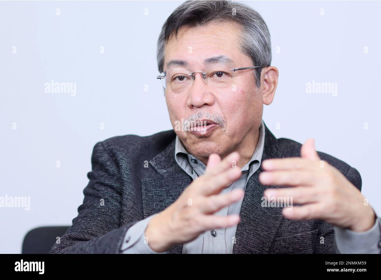 Kenshi Hirokane, a Japanese manga artist , attends an interview in ...