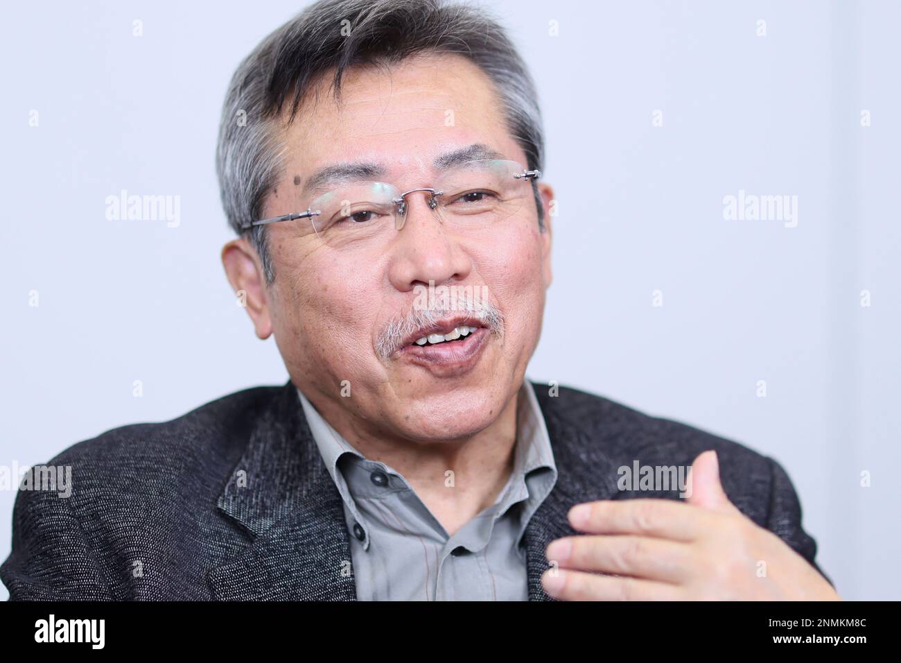 Kenshi Hirokane, a Japanese manga artist , attends an interview in ...