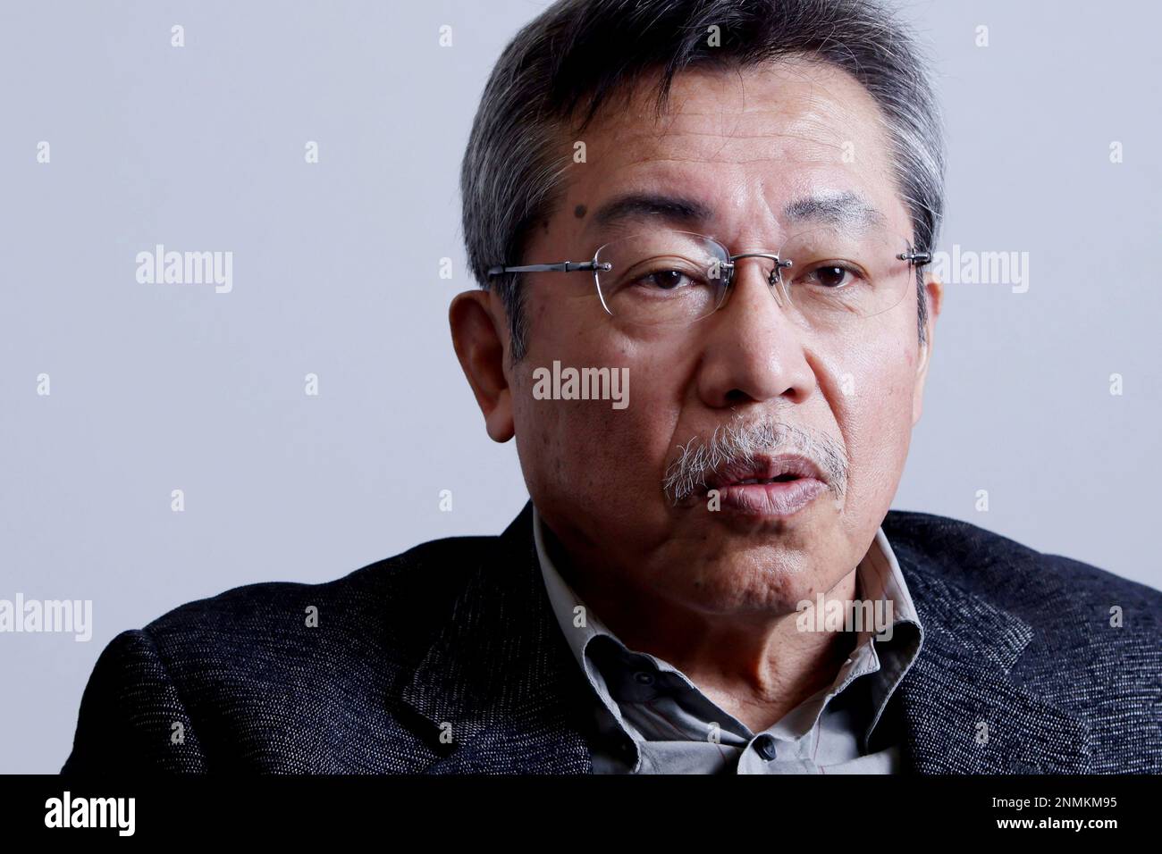 Kenshi Hirokane, a Japanese manga artist , attends an interview in ...