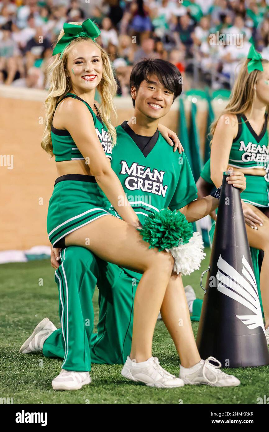 DENTON, TX - SEPTEMBER 18: The North Texas Mean Green cheerleaders ...