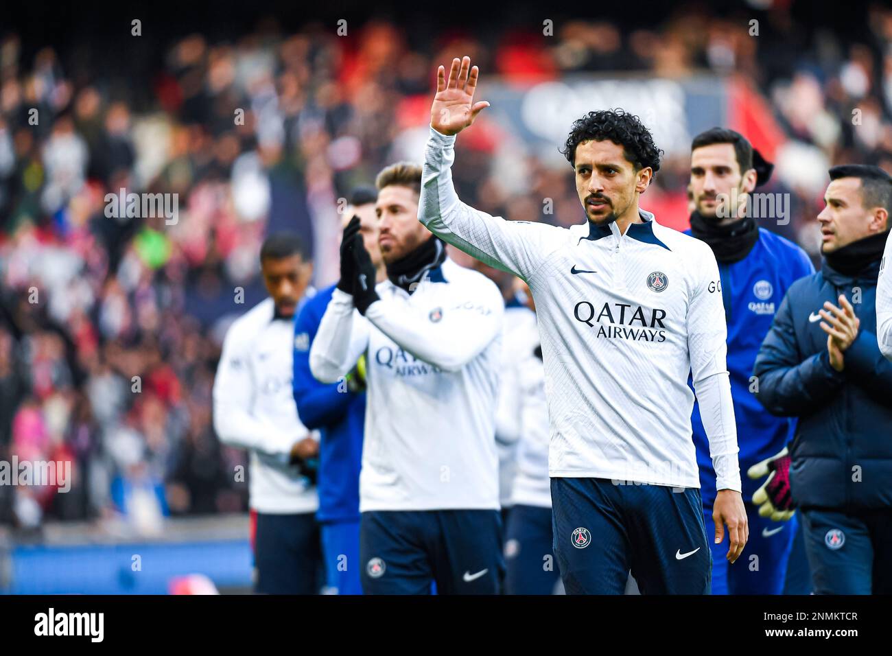 Marquinhos (Marcos Aoas Correa) during the public training of the Paris ...