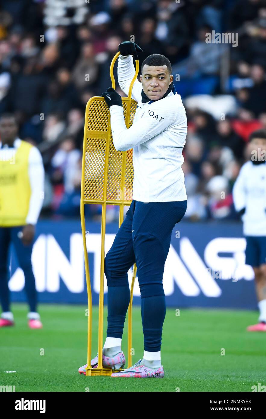 Kylian Mbappe during the public training of the Paris Saint-Germain ...