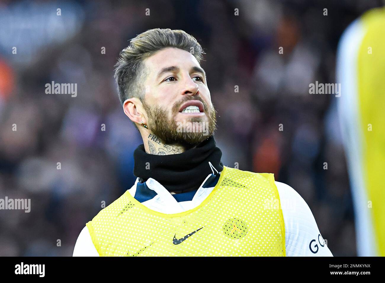 Sergio Ramos during the public training of the Paris Saint-Germain (PSG ...
