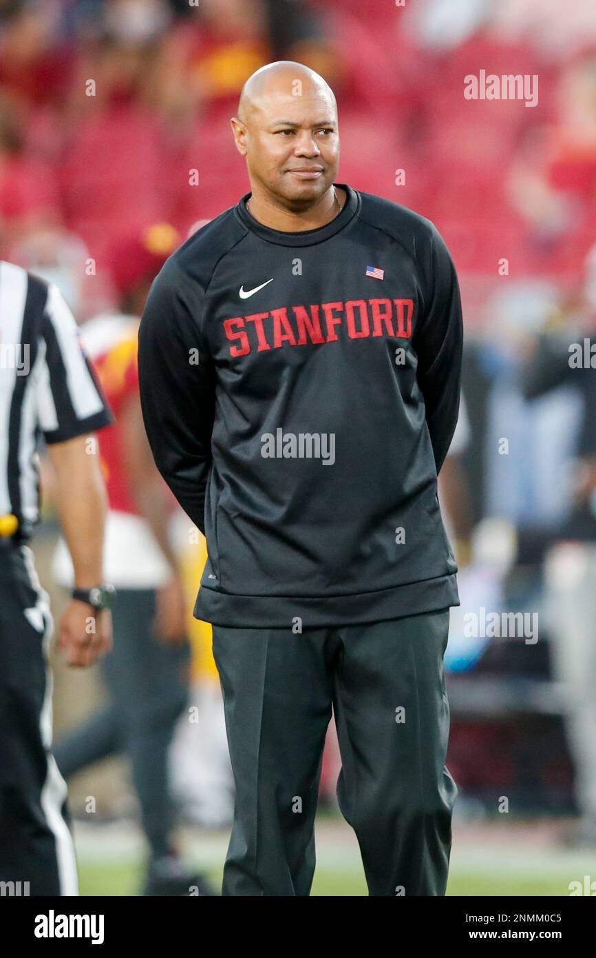 LOS ANGELES, CA - SEPTEMBER 11: Stanford Cardinal head coach David Shaw ...