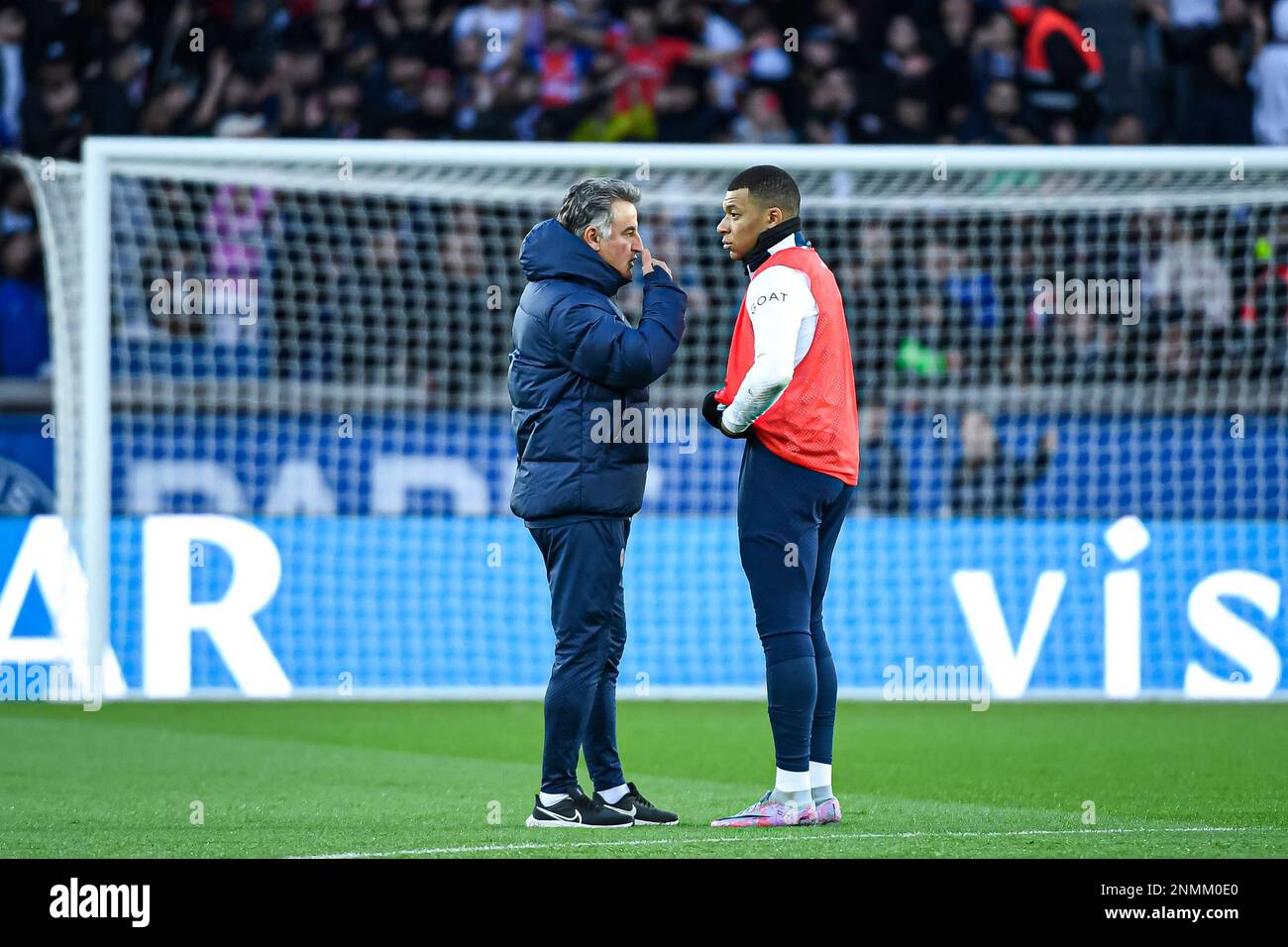 Christophe Galtier head coach and Kylian Mbappe during the public ...