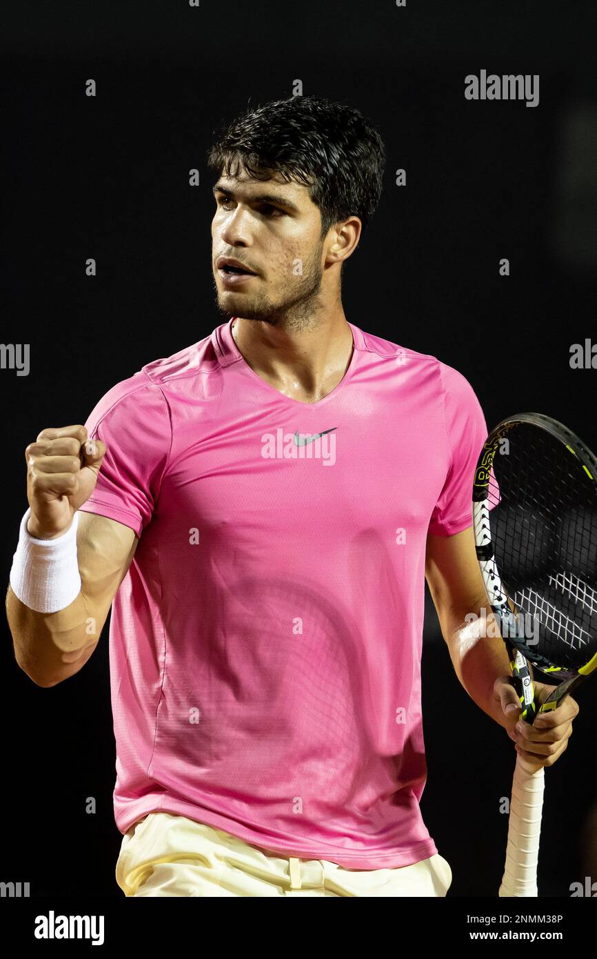 Rio, Brazil - february 24, 2023: Carlos Alcaraz (ESP)) player in match ...