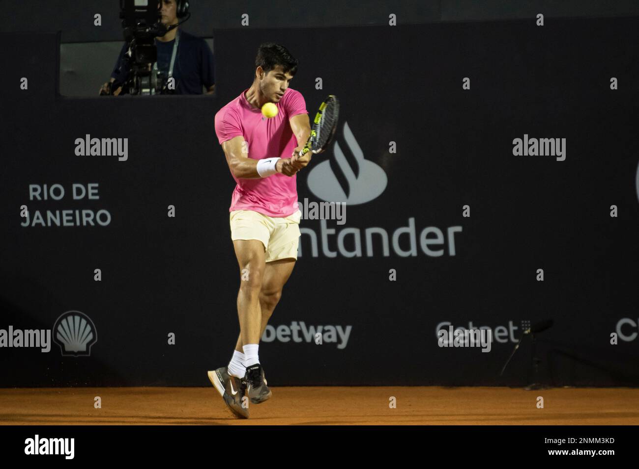 Rio, Brazil - february 24, 2023: Carlos Alcaraz (ESP)) player in match ...