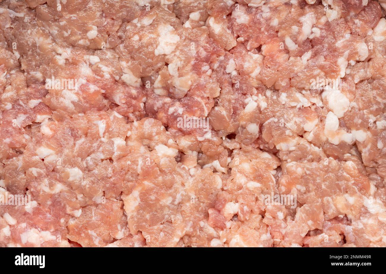 Fill the frame with ground pork or minced pork, flat lay fresh minced ...