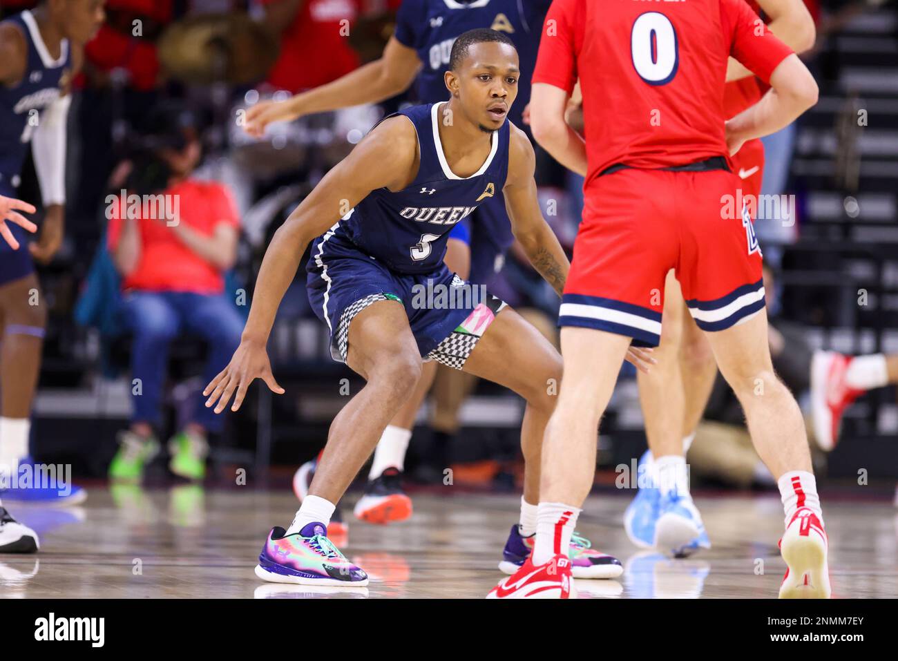 LYNCHBURG, VA - FEBRUARY 24: Kalib Mathews (3) of the Queens Royals ...