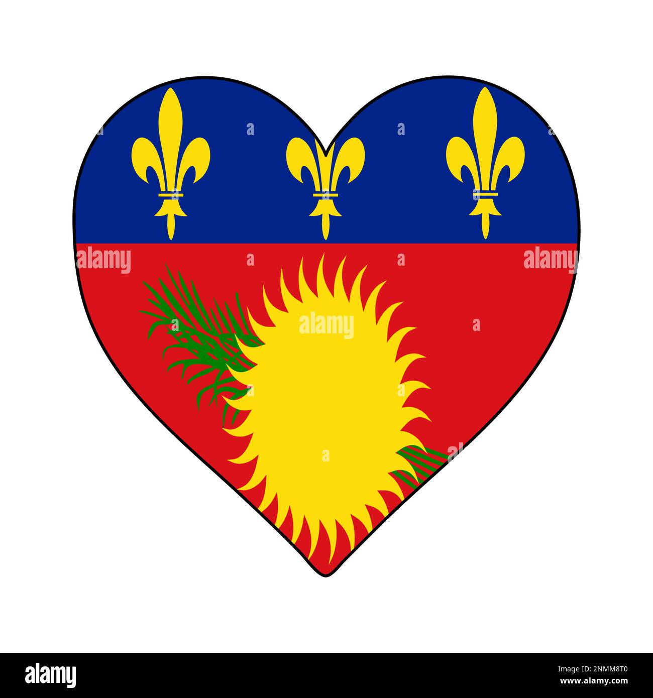 Guadeloupe Heart Shape Flag. Love Guadeloupe. Visit Guadeloupe ...