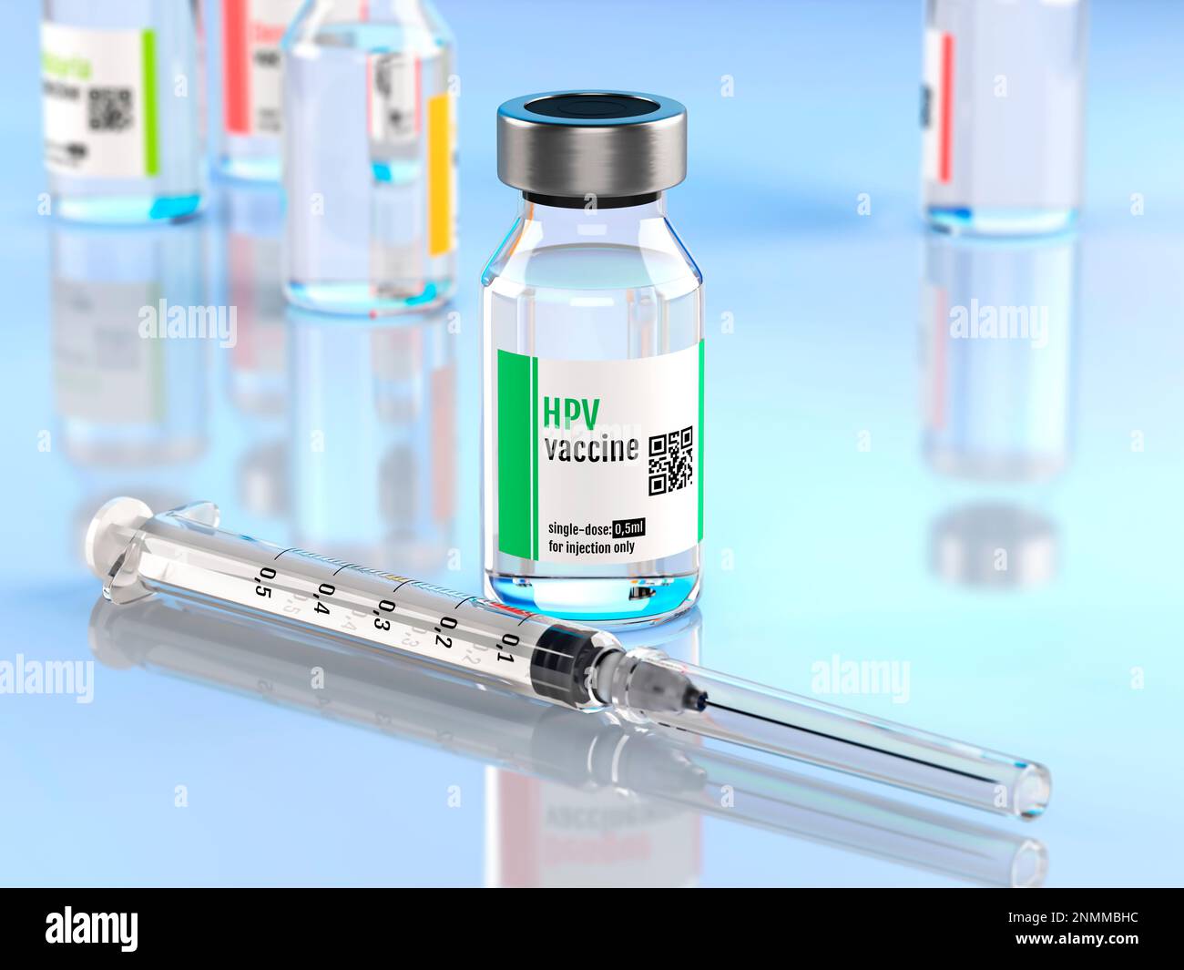 HPV vaccine, illustration Stock Photo - Alamy