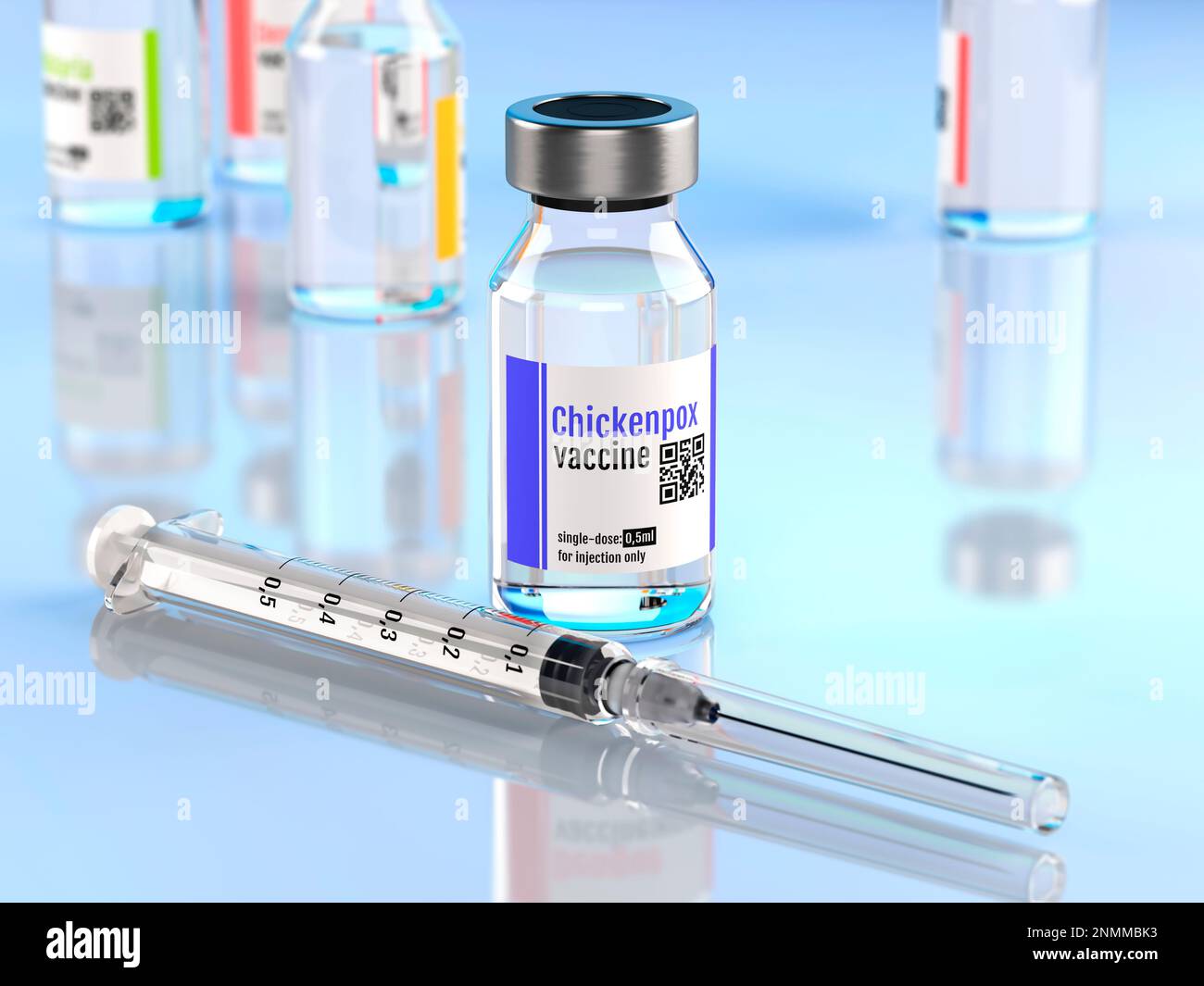 Chickenpox vaccine, illustration Stock Photo - Alamy