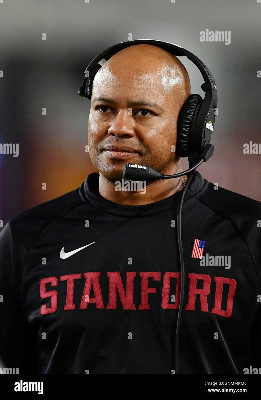 LOS ANGELES, CA - SEPTEMBER 11: Stanford Cardinal Head Coach David Shaw ...