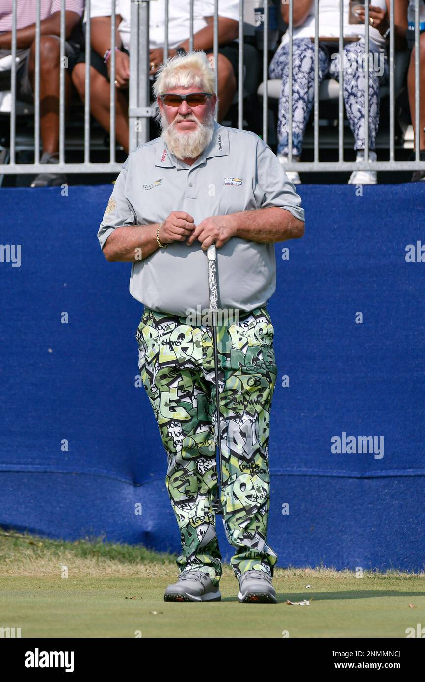 September 12, 2021: John Daly from Dardanelle Arkansas on the 18th hole ...