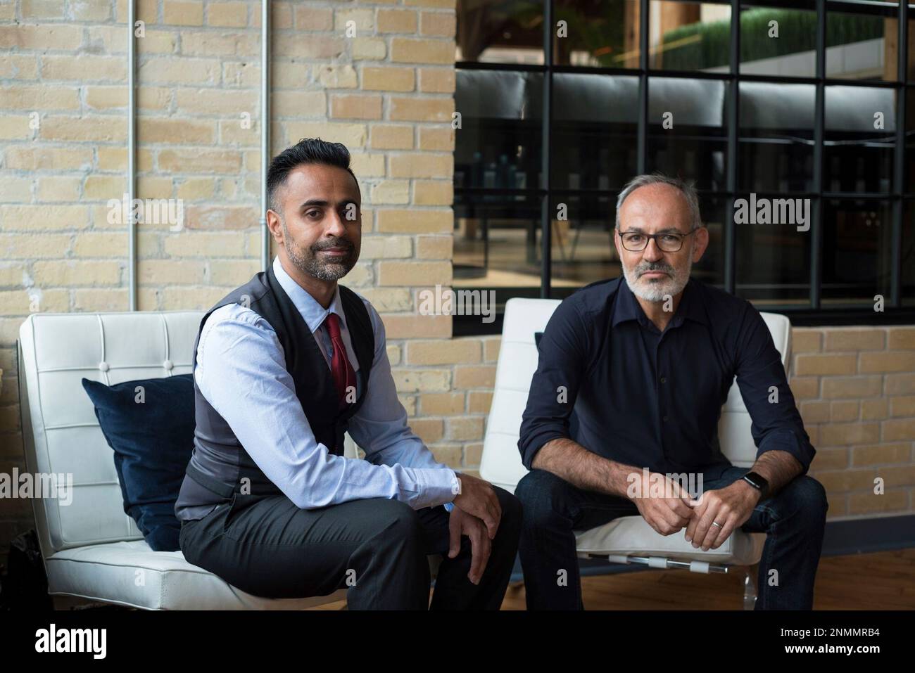 Canadian directors Tahir Rana and Eric Warin, of the animated film ...