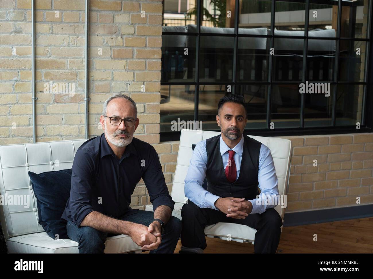 Canadian directors Eric Warin and Tahir Rana, of the animated film ...