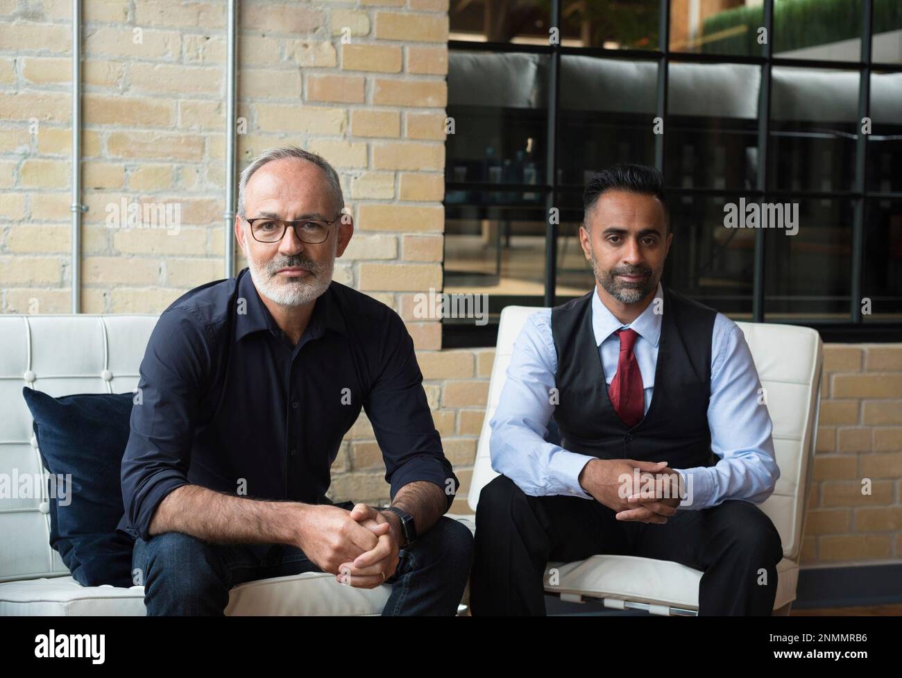 Canadian directors Eric Warin and Tahir Rana, of the animated film ...