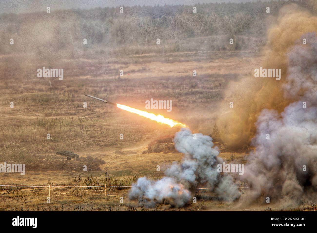 In this handout photo released by Russian Defense Ministry Press ...