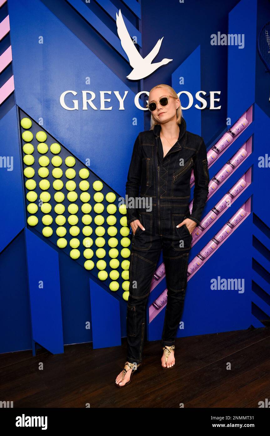 Pom Klementieff in the Grey Goose Suite at the 2021 US Open, Saturday ...