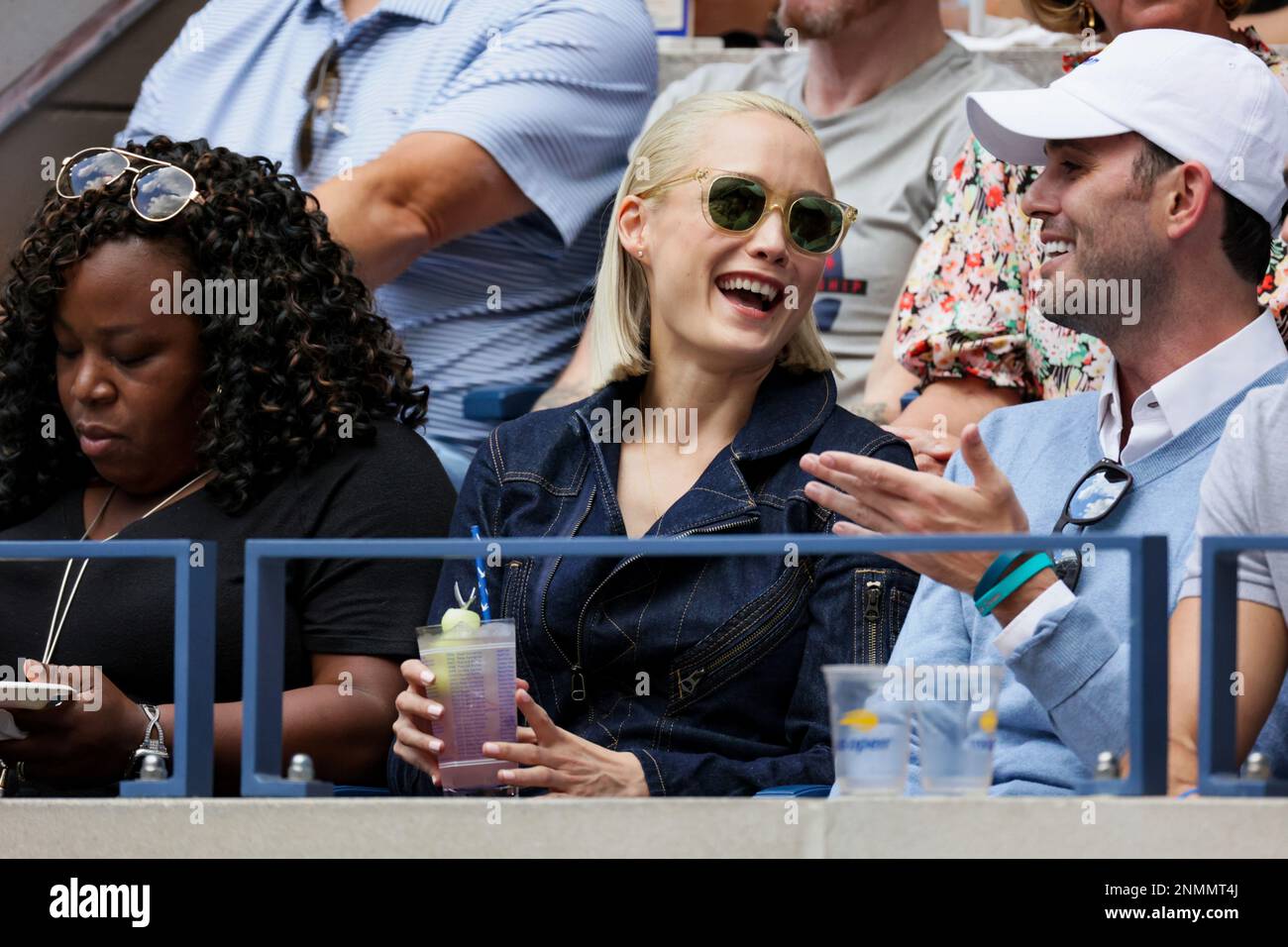 Pom Klementieff in the Grey Goose Suite at the 2021 US Open, Saturday ...