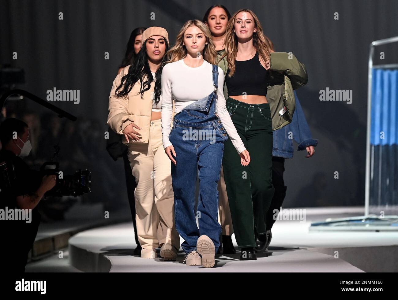 Leni Klum, in front, walks as a model in her show "Leni Klum x About ...