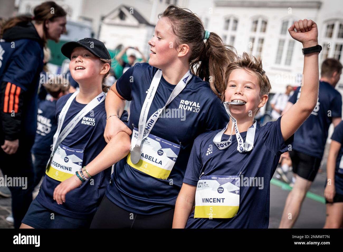 From left, Denmark's Princess Josephine, Princess Isabella and Prince ...
