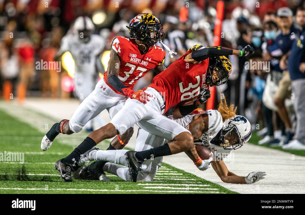 COLLEGE PARK, MD - SEPTEMBER 11: Maryland Terrapins defensive back ...