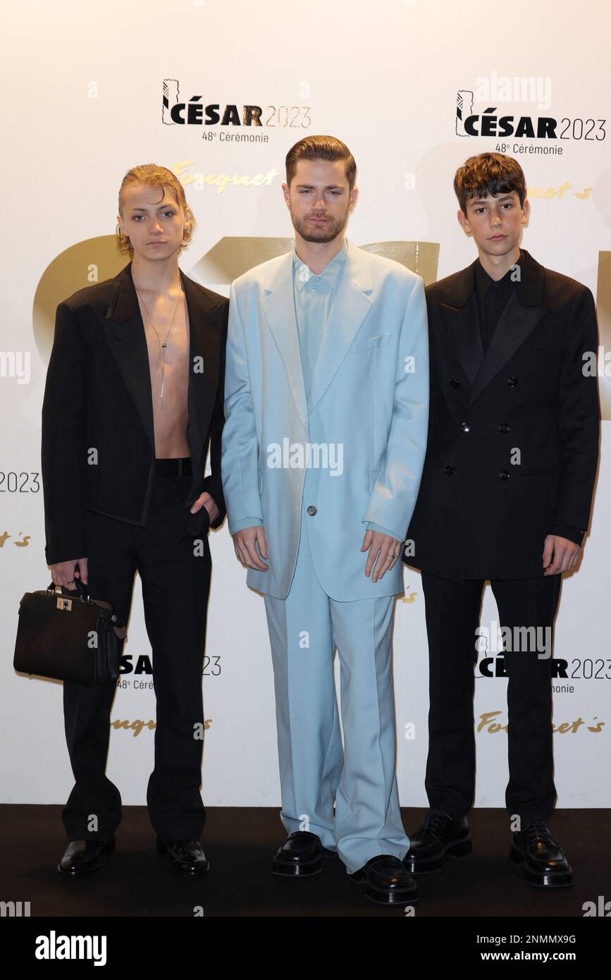 Eden Dambrine, Lukas Dhont and Gustav De Waele attending the Gala Diner ...