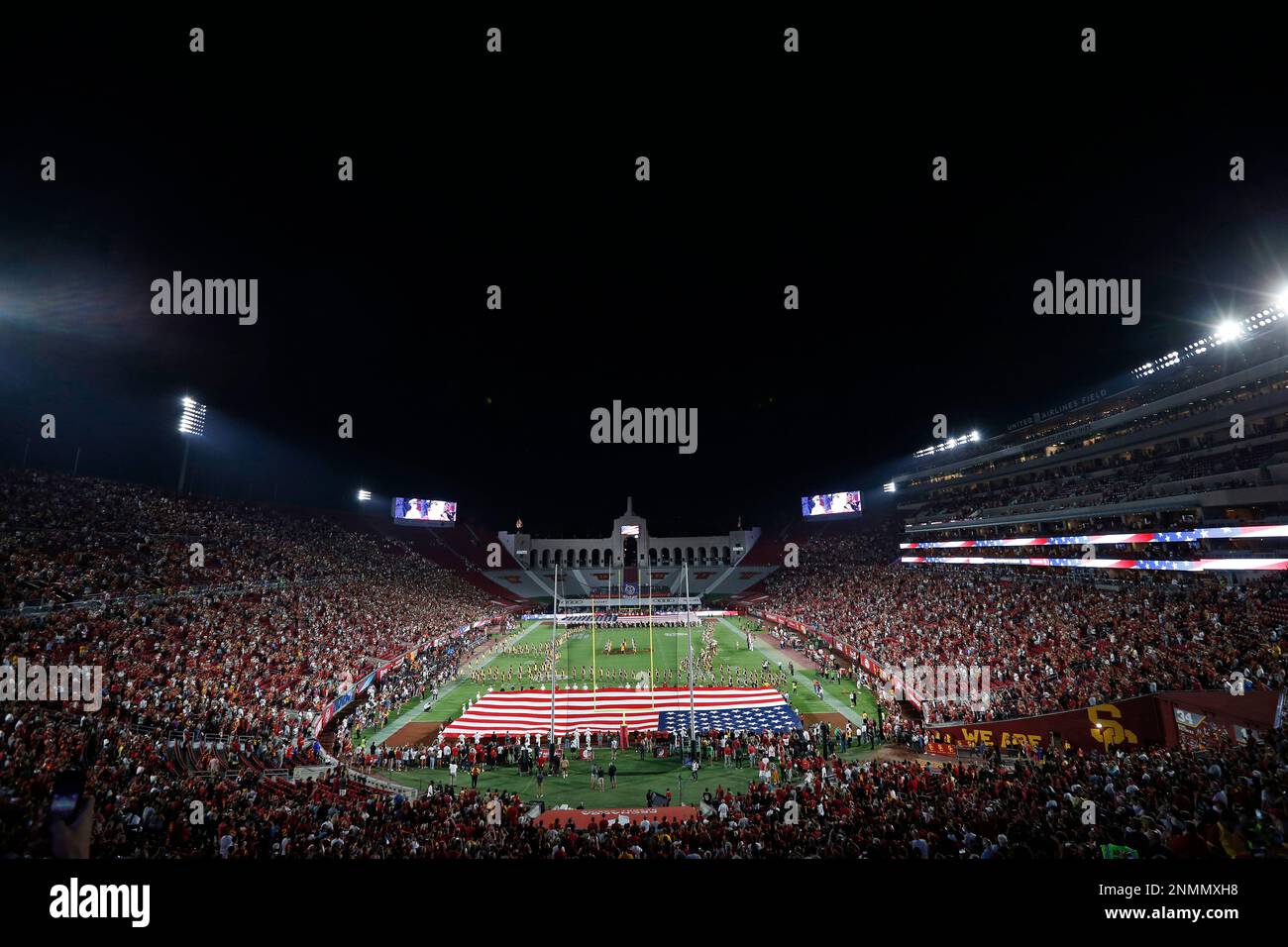 September 11, 2021 General view of the Los Angeles Coliseum with the ...