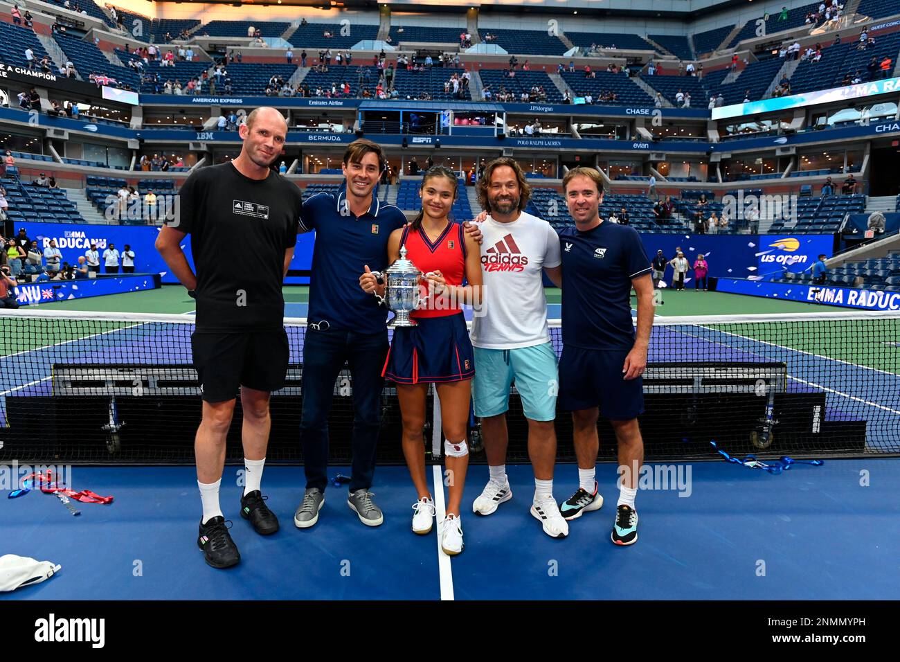 Women's Singles champion, Emma Raducanu poses for a photo with her ...