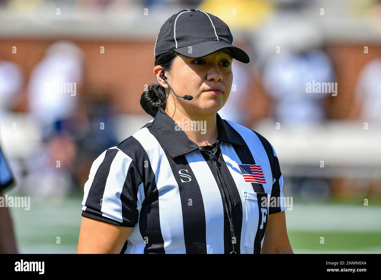 ATLANTA, GA – SEPTEMBER 11: NCAA football referee Karina Tovar during ...