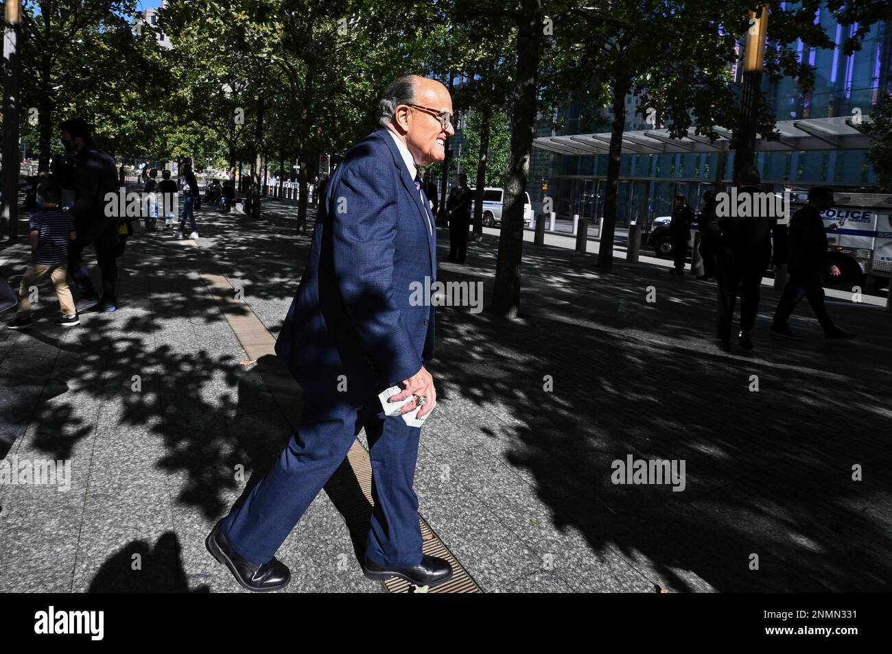 Former Mayor of New York Rudy Giuliani attends a ceremony at the ...