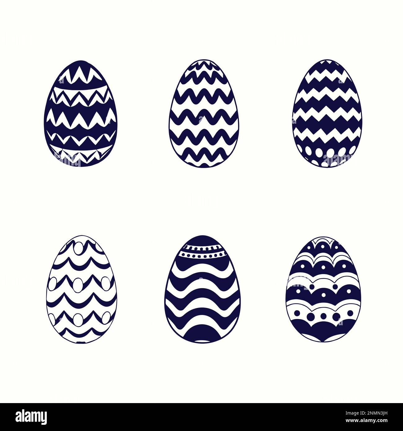 Easter egg black and white doodle illustration, easter egg icon Stock ...