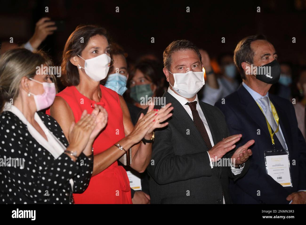 (L-R) The Mayor of Toledo, Milagros Tolón; the Minister of Industry ...