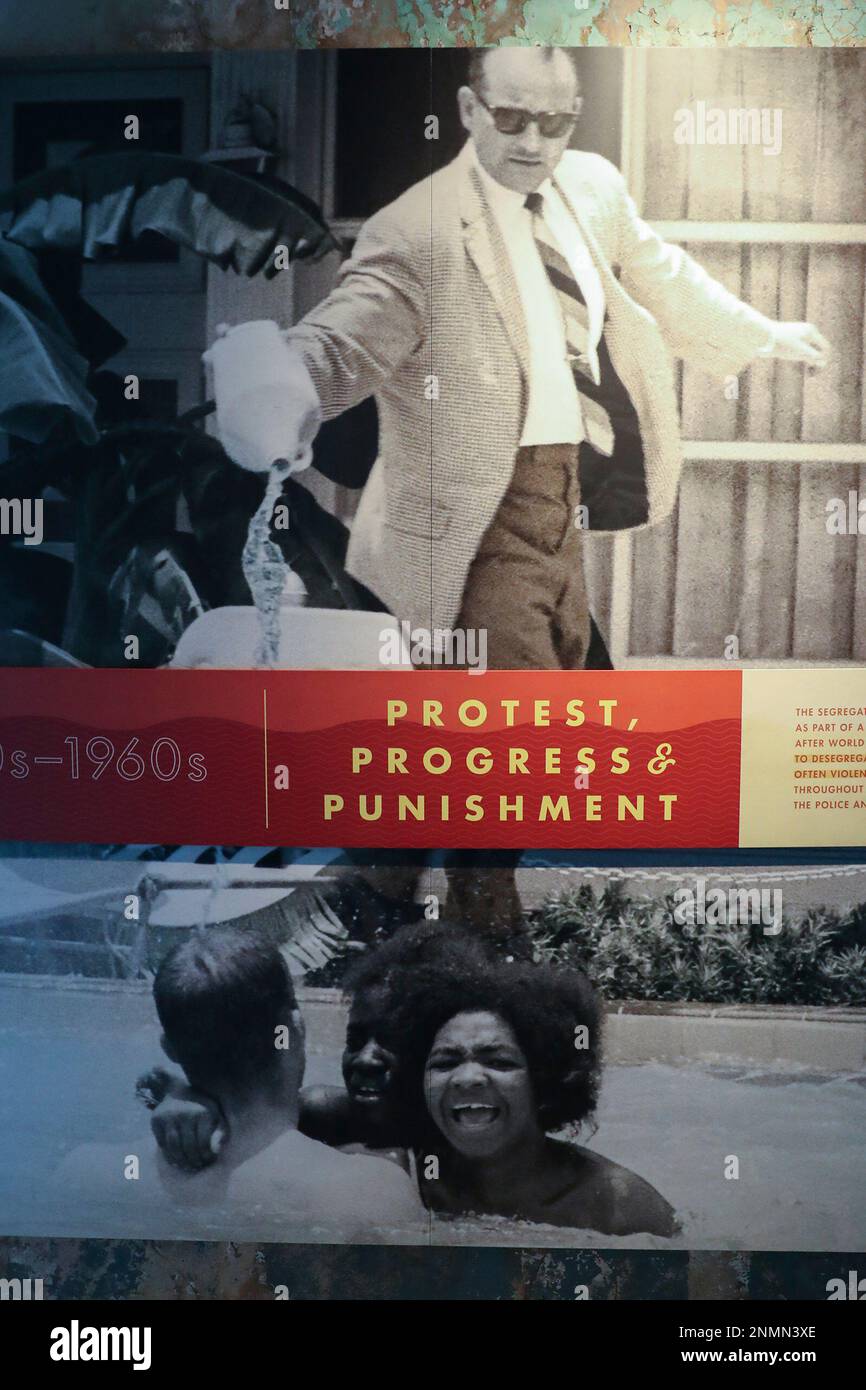 Historical panels related to pool segregation and the fight for civil ...